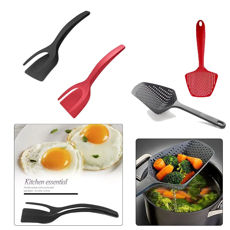 Heat-Resistant Slotted Turner and Cooking Spatula Set Non-Stick ...