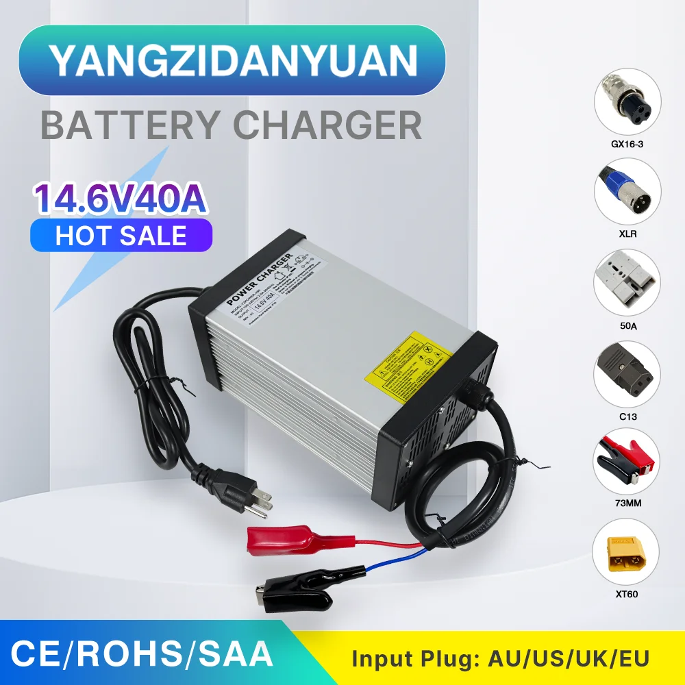 14.6V 40A 4S Fast Charging Lifepo4 Lithium Battery Charger with DC ...