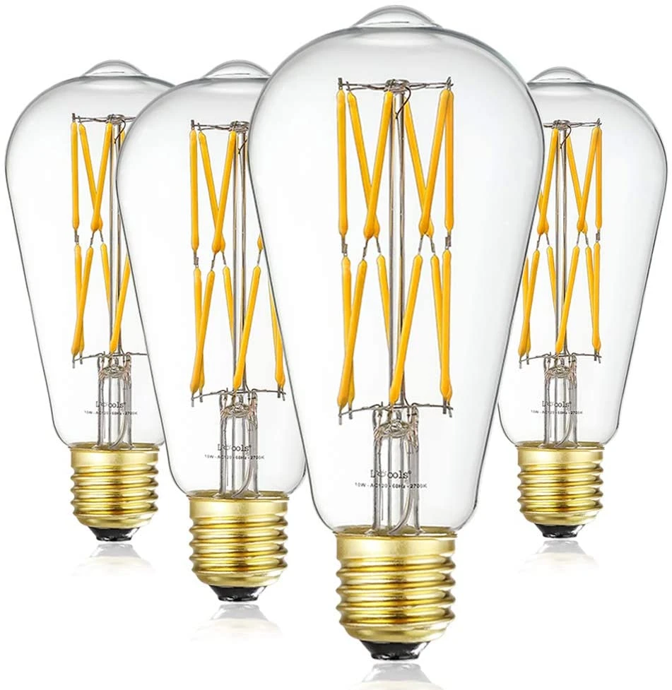 E27 Retro Edison LED Filament Bulb ST64 12W 16W 220V Light Bulb Glass ...