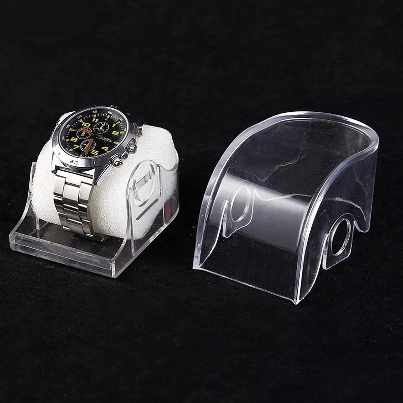 1Pc Rectangular Transparent Box Plastic Watch Display Storage Holder ...