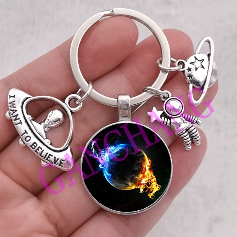 Astronaut keychain Outer Space Solar System Planet Universe Key Ring S ...