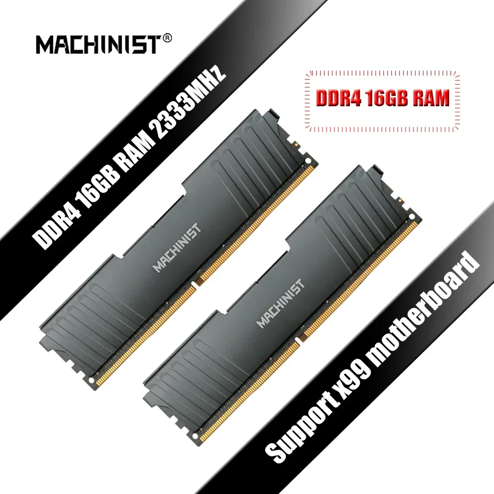 Mecinista ddr4 16gb ram ecc 2133mhz suporte de memória dissipador de ...