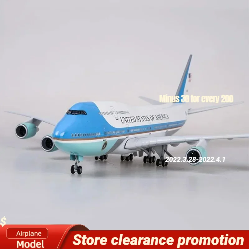 47cm-1-150-Scale-Airplane-Model-Toys-B747-Air-Force-One-Aircraft-Model ...