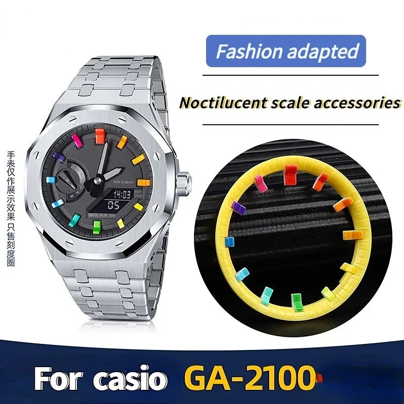 For-Casioak-GA2100-2110-Luminous-Hour-Marker-Dial-Watch-Pointer-Scale ...
