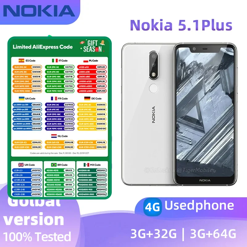 Nokia-5-1Plus-4G-SmartPhone-CPU-MediaTek-Helio-P60-Battery-capacity ...