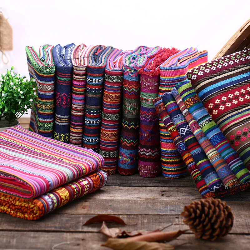 Material Fabric Cotton The Cloth Tissu Au Metre Fabric Plain Ethnic ...