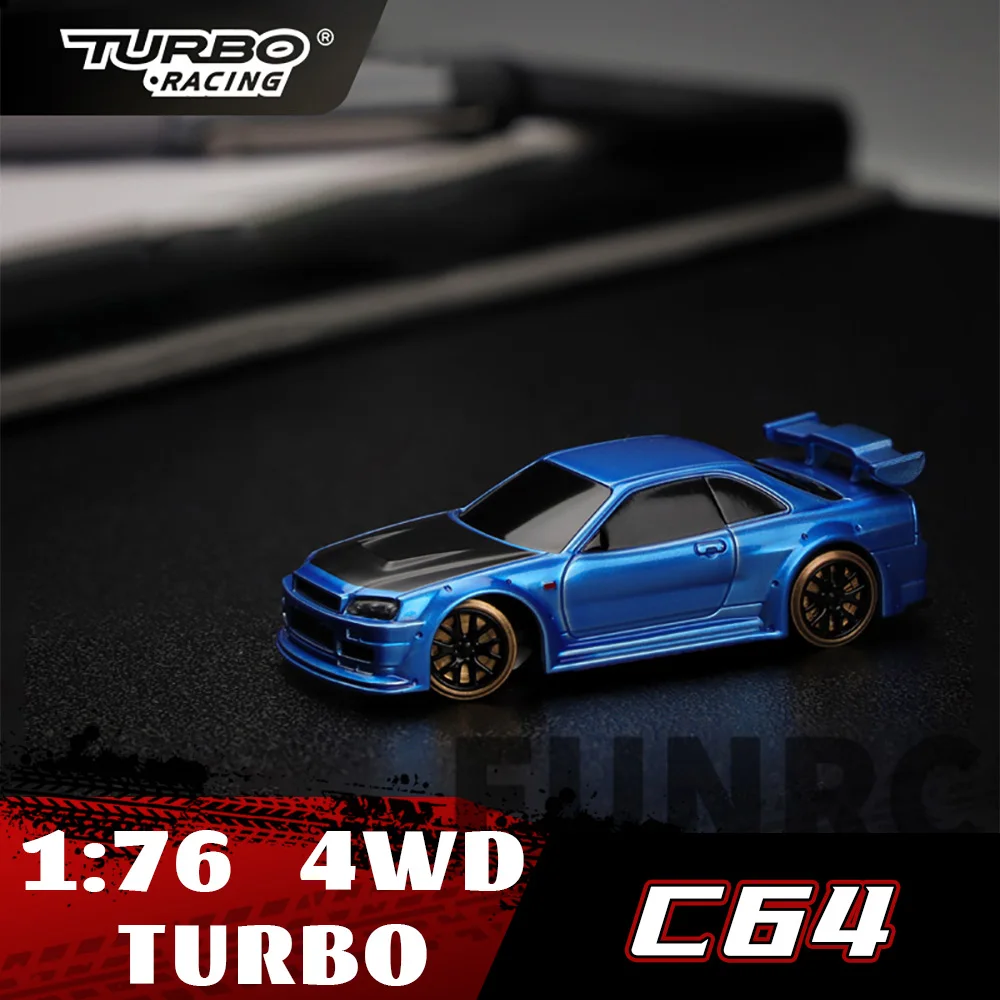 1:76 Turbo Racing RC CAR C64 Drift RC Car With Gyro Radio Full ...