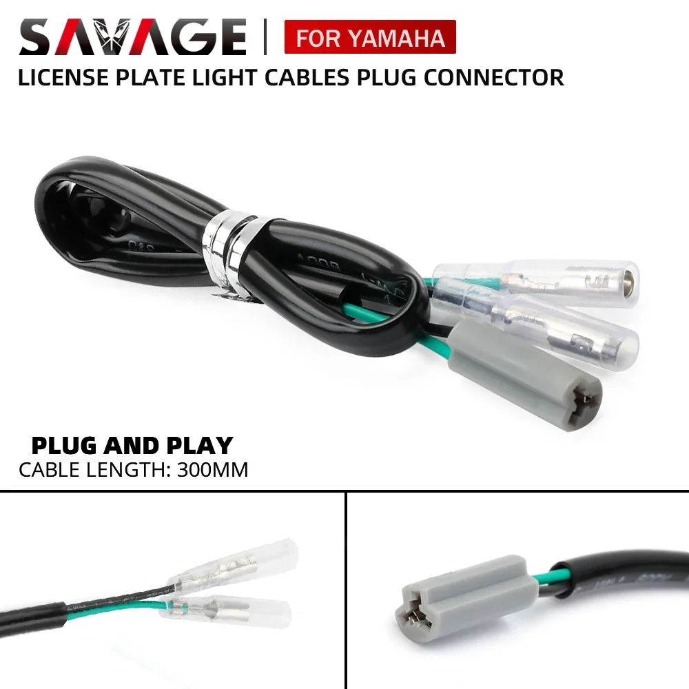 License-Plate-Light-Cable-Plug-Connector-Wire-Adapter-For-YAMAHA-MT07 ...