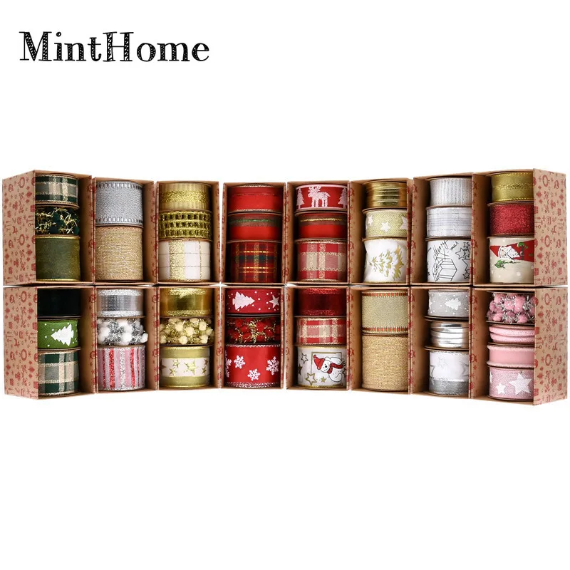 New-Christmas-Ribbon-Set-Boxed-Gift-Wrapping-Christmas-Tree-Decoration ...