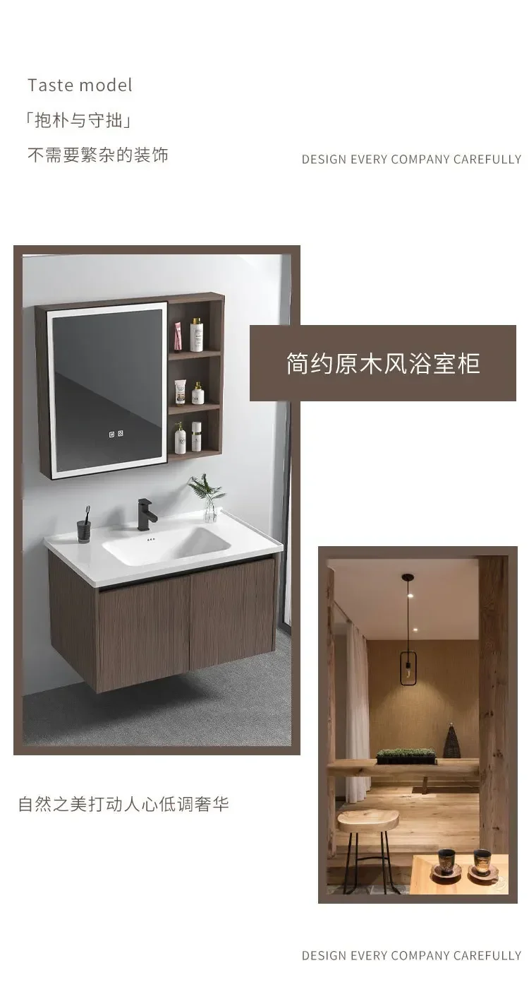 Mới Màu Đen Gỗ Óc Chó Màu Tủ Nhôm Vanity Với Samrt Tủ Gương Phòng Tắm ...