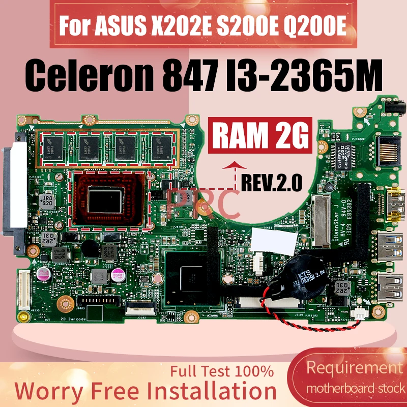 REV-2-0-Laptop-motherboard-For-ASUS-X202E-S200E-Q200E-Celeron-847-I3 ...