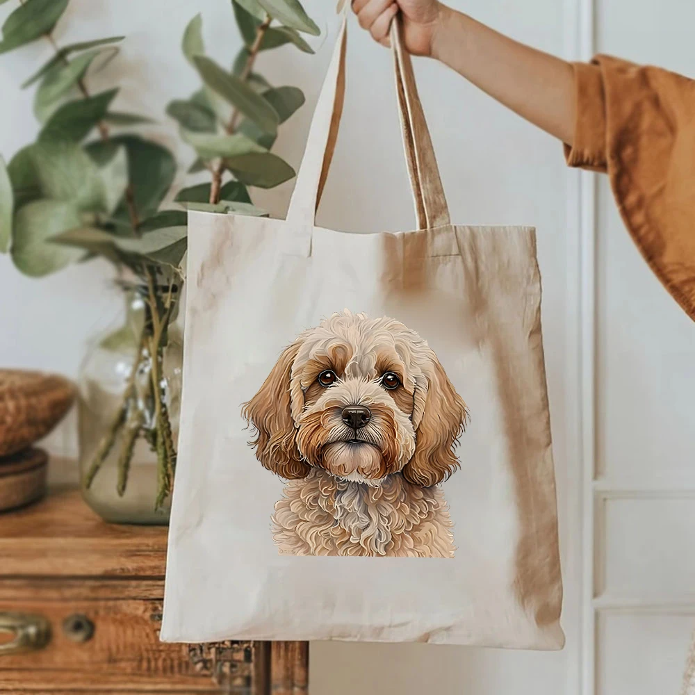 Super-Cute-Cockapoo-Dog-Print-Tote-Bags-Dog-Lovers-Shopping-Bag-Large ...