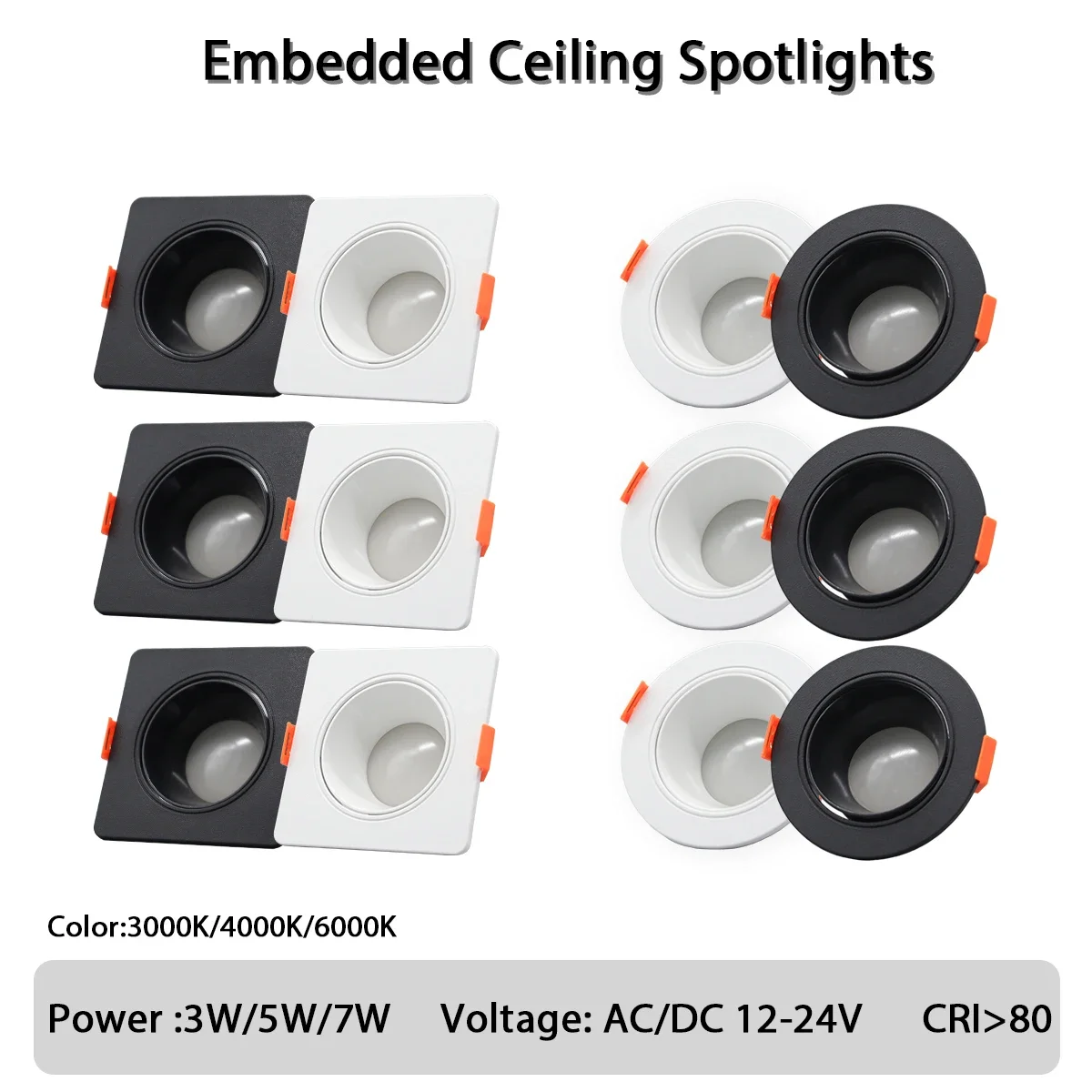 3PCS-Led-MR16-Ceiling-Spotlight-12V-24V-Background-Wall-Spotlight-3W-5W ...