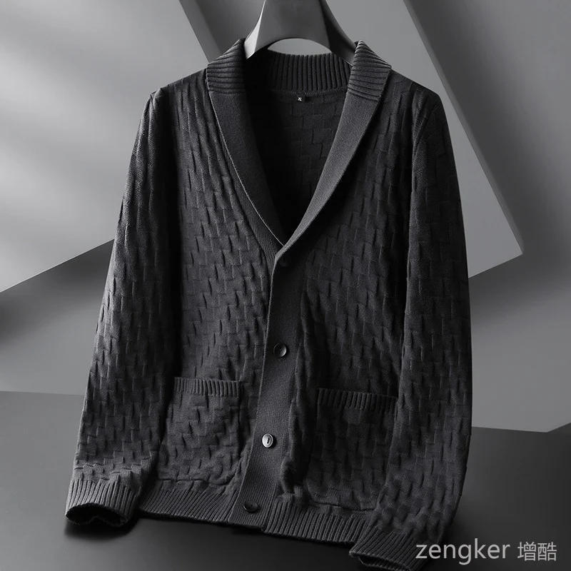 Tide-man-knitted-cardigan-jacket-men-s-casual-spring-autumn-plus-size ...