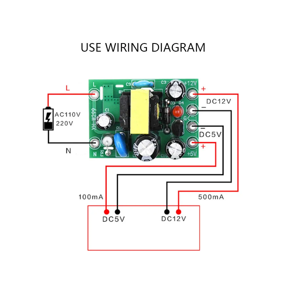AC-to-DC-Voltage-Converter-PCB-Board-Stepdown-Module-Electronic ...