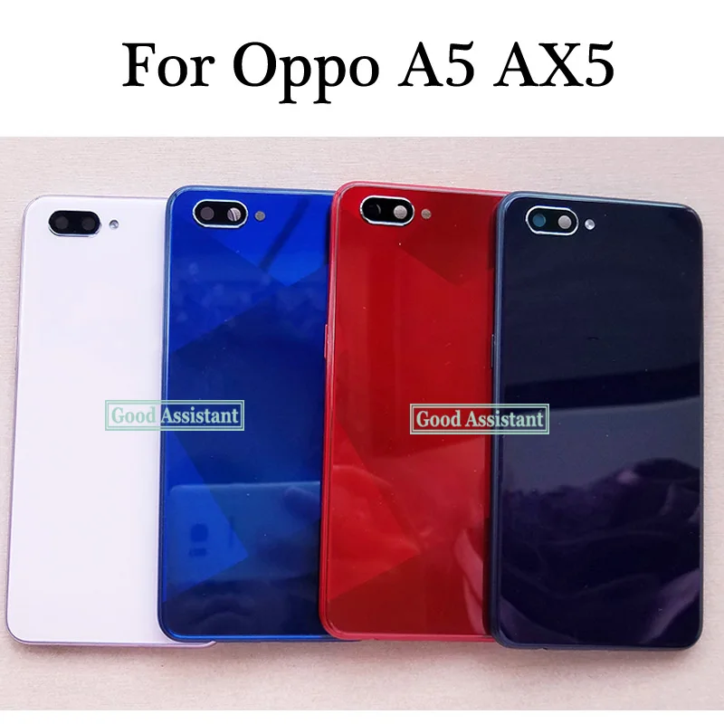 BBK Oppo A5 AX5 AX5B PBAT00 PBAM00 CPH1809 용 6.2 인치 후면 배터리 커버 도어 하우징 케이스, 후면 유리 부품|휴대폰 케이스 ...