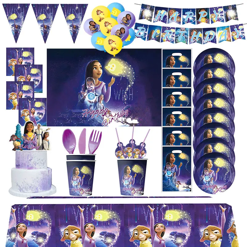 Disney-Wish-Birthday-Decoration-Asha-Party-Tableware-Set-Cup-Plate ...