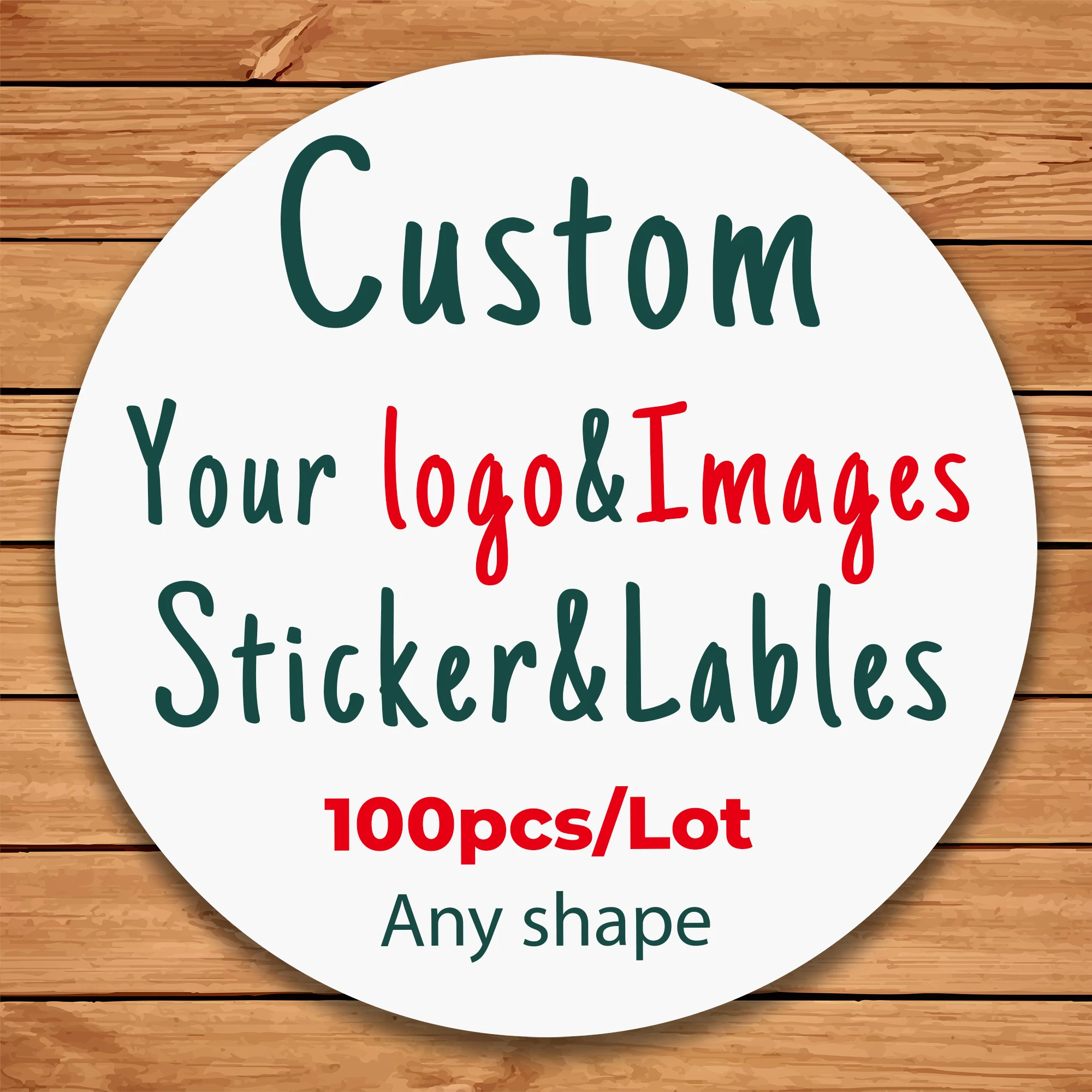 100-PCS-Custom-Stickers-Logo-Thank-You-Labels-Personalized-Stickers ...