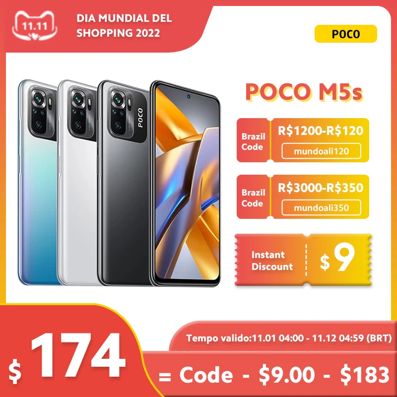 POCO M5s Global Version Smartphone 64GB/128GB NFC Octa Core 64MP Quad ...