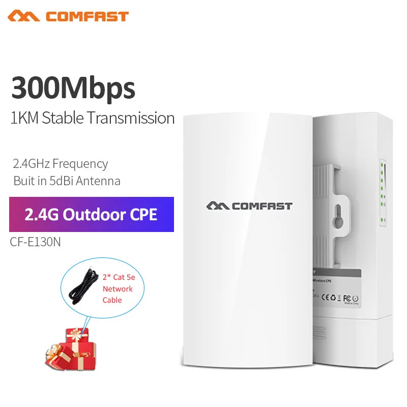 COMFAST-CF-E130N-1KM-Wireless-Outdoor-CPE-2-4GHz-300Mbps-Outdoor-WiFi ...