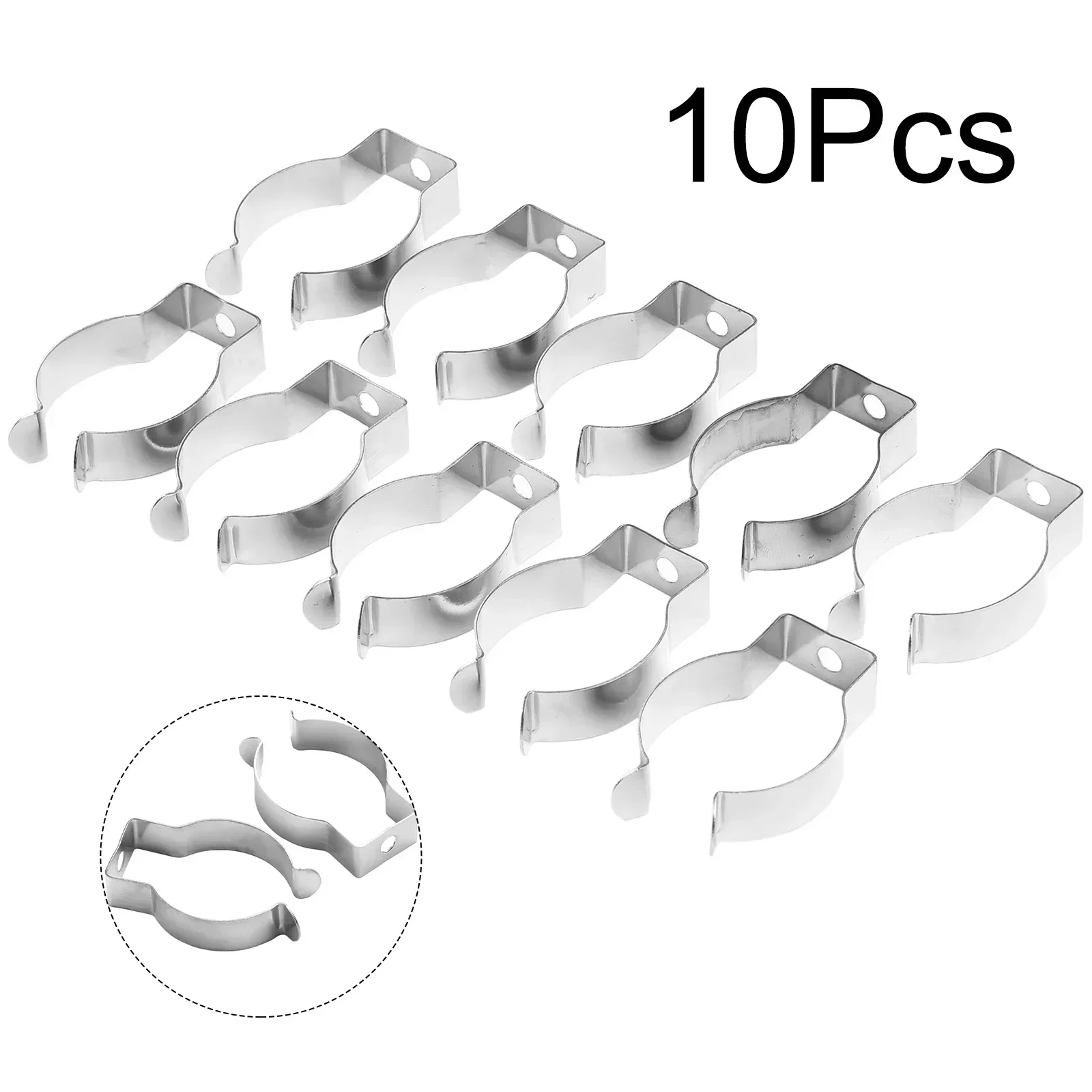 10pcs Heavy Duty Tools Spring Terry Clips Silver Stainless Steel Clamps ...