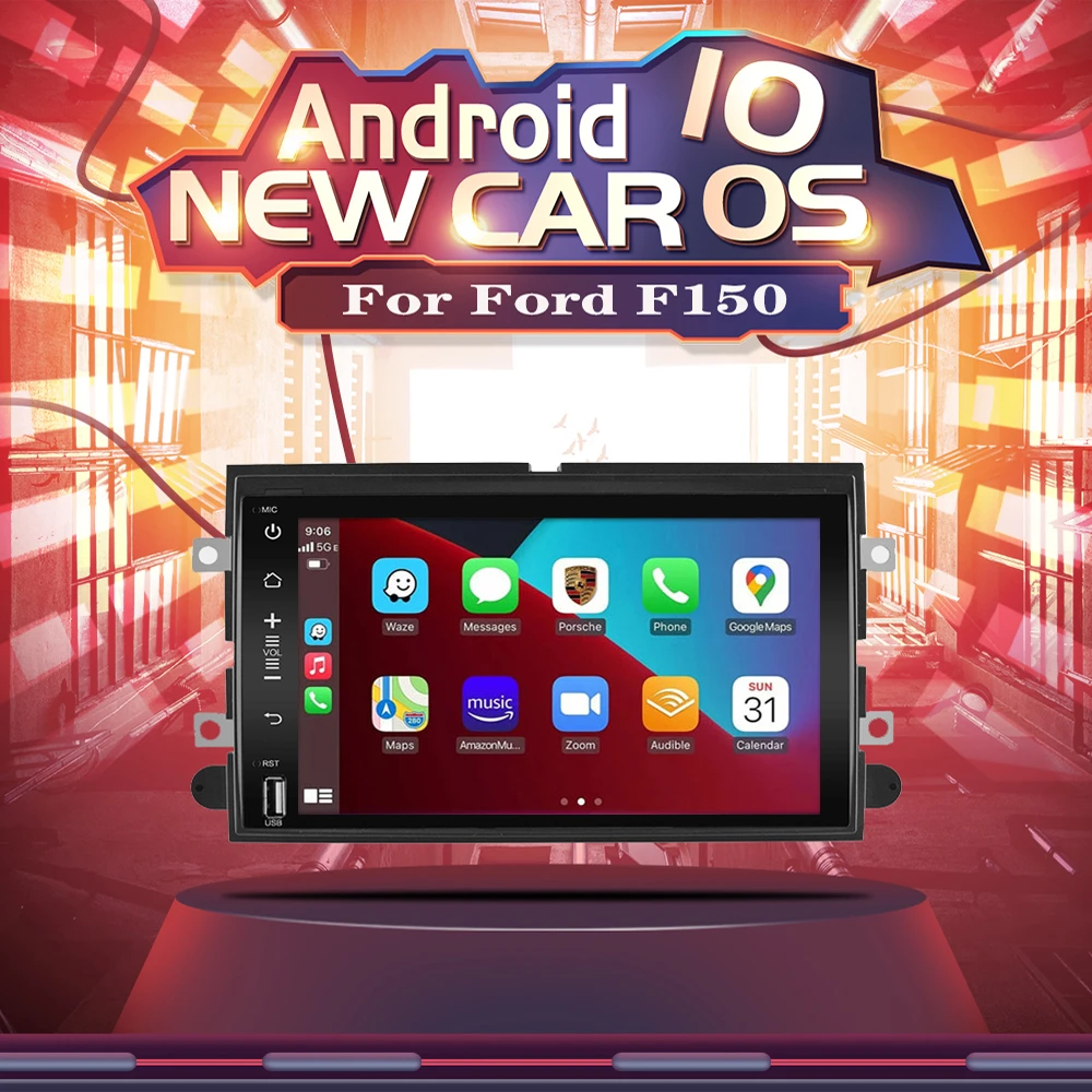 Android 10 2 Din Car Radio Gps Multimedia Player For Ford F150 F250 ...