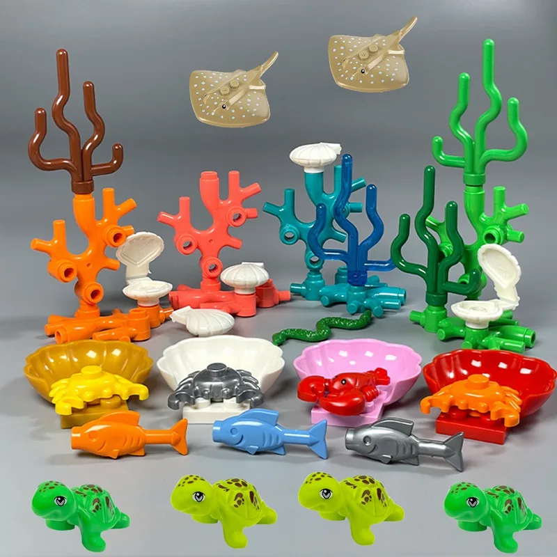 MOC-Sea-Seabed-Creatures-Coral-Seaweed-Shell-Fish-Shrimp-Crab-Aquarium ...