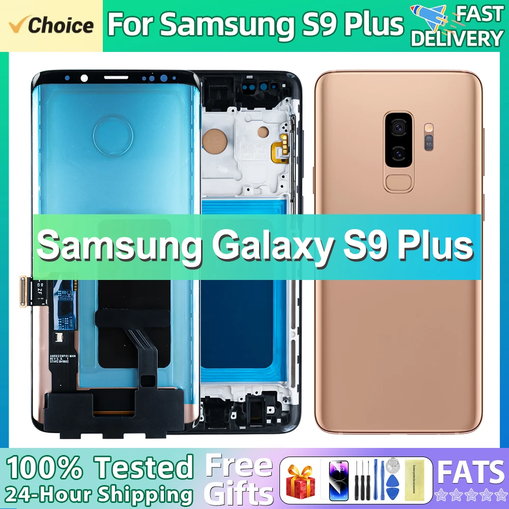 TFT-LCD-Touch-Screen-com-tampa-do-quadro-substitui-o-para-Samsung-S9 ...