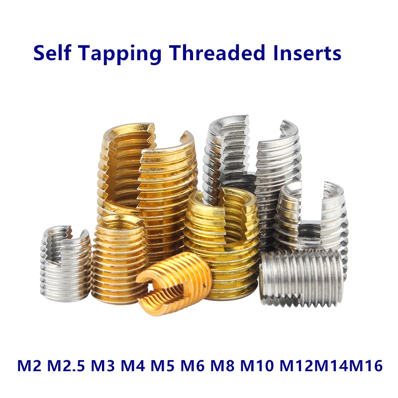 M2 M3 M4 M5 M6 M8 M10 M12 Galvanized Stainless steel Threaded Inserts ...