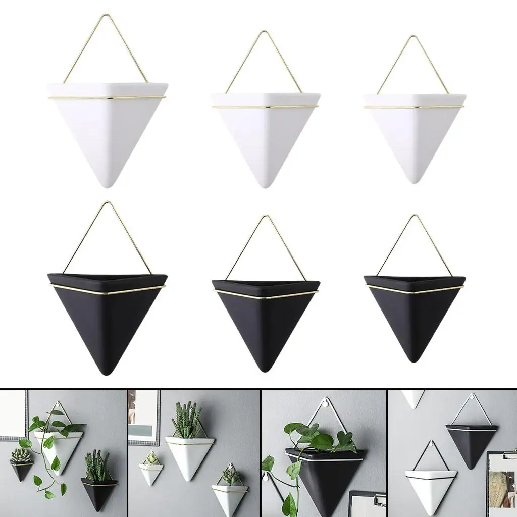 Triangle-Wall-Planter-Nordic-Indoor-Outdoor-Geometric-Succulent-Flower ...