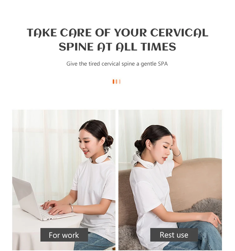 Neck Massager 6-Head Smart Pain Management Voice Control Device Heating ...