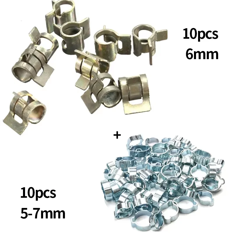 10Pcs-6mm-Spring-Clip-Clamp-Hose-Clamp-Pipe-Fastener-Steel-Zinc-Plated ...