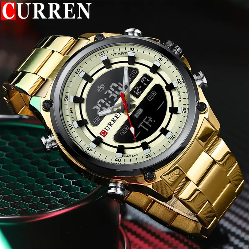 Curren Men Military Sport Quartz | Curren Watches Men Luxury Gold ...