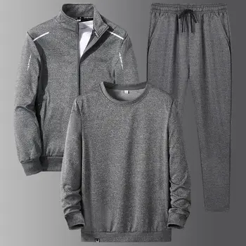 Autumn Winter Sports Set Men sets 3 pieces Hoodie + Sweater +pants ...