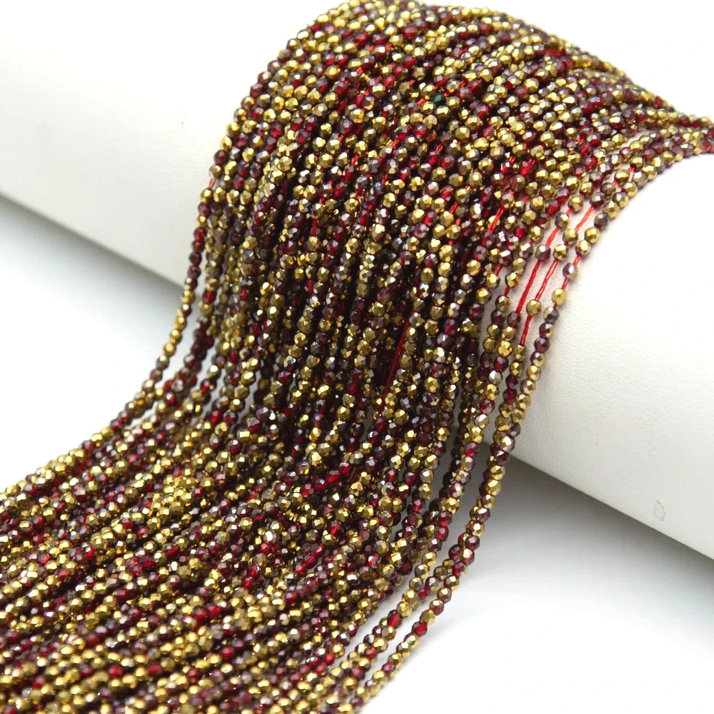 Delicate Electroplating Colorful Glass Beads String 2mm Charms Jewelry ...