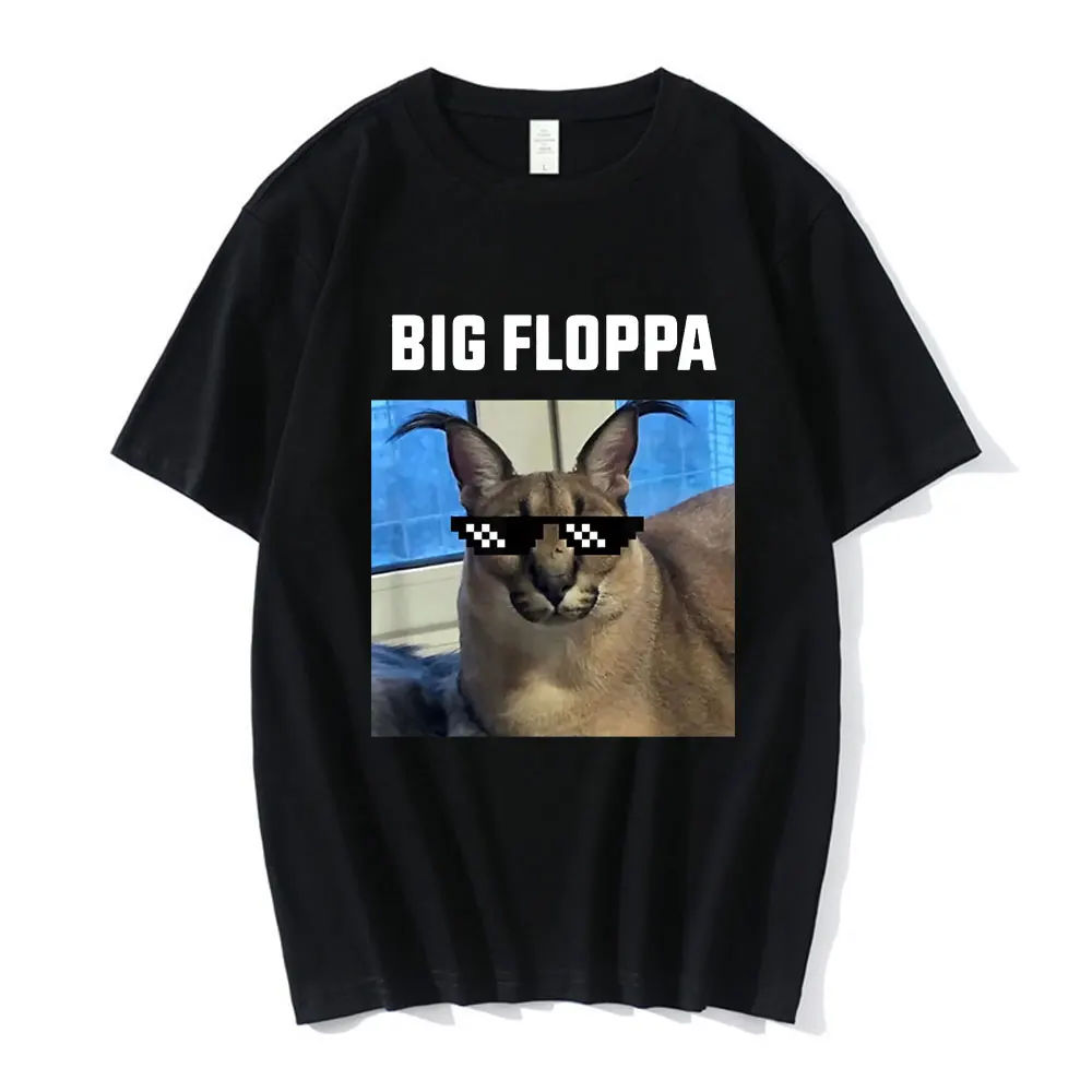 Funny-Big-Floppa-Meme-Cat-T-shirt-Men-s-Women-Clothing-Vintage-Fashion ...