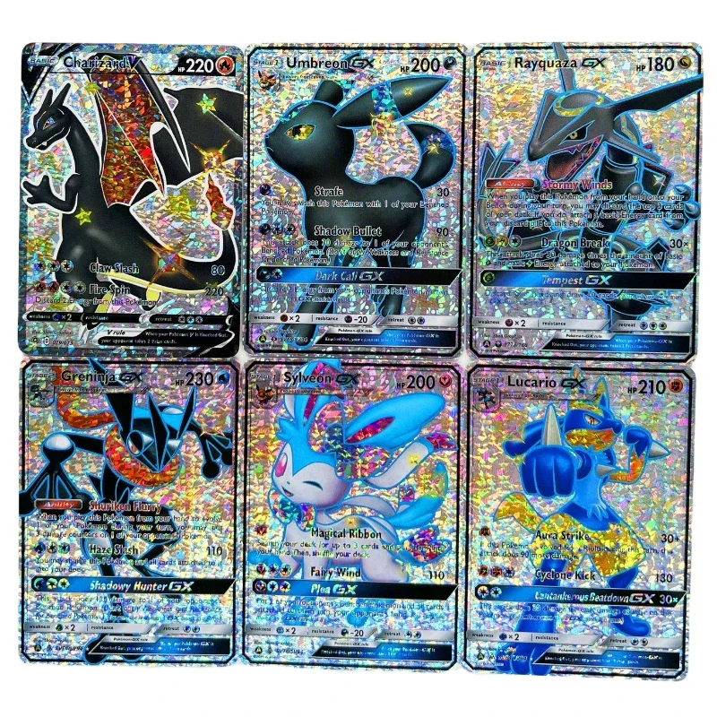 53PCS-SET-PTCG-Pokemon-Refraction-Craft-Charizard-Greninja-Reproduction ...