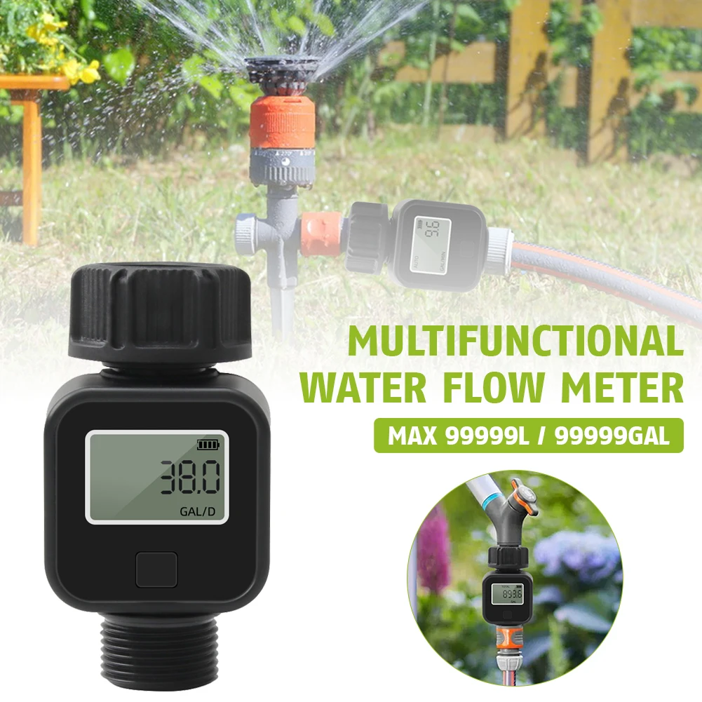 Digital-Water-Flow-Meter-For-Outdoor-Garden-Hose-Watering-Irrigation ...