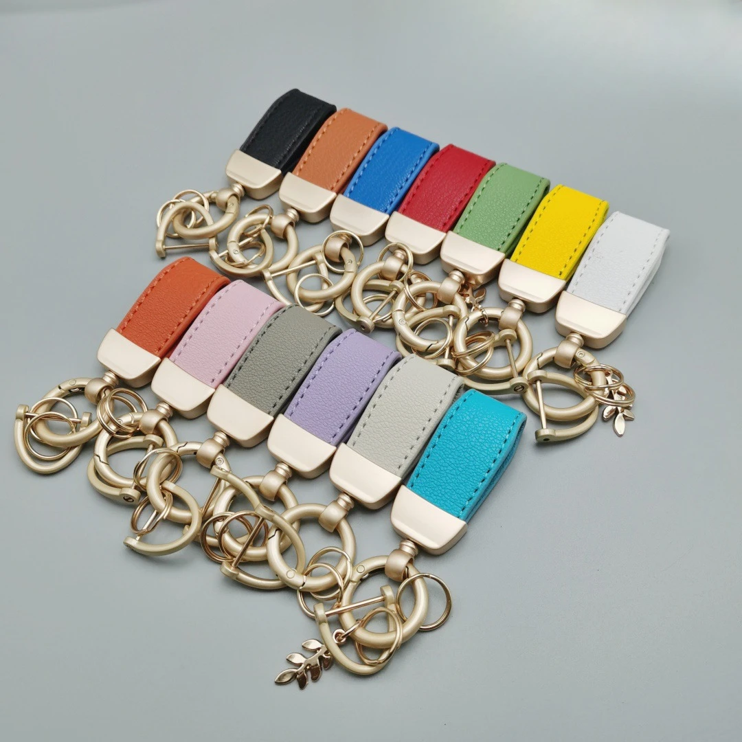 Retro-Handmade-Real-Leather-Cowhide-Rope-Keychain-Metal-Key-Chains-Men ...