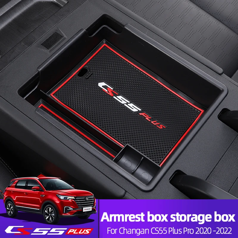 Car-Central-Armrest-Flocking-ABS-Storage-Box-For-Changan-CS55-Plus-2020 ...