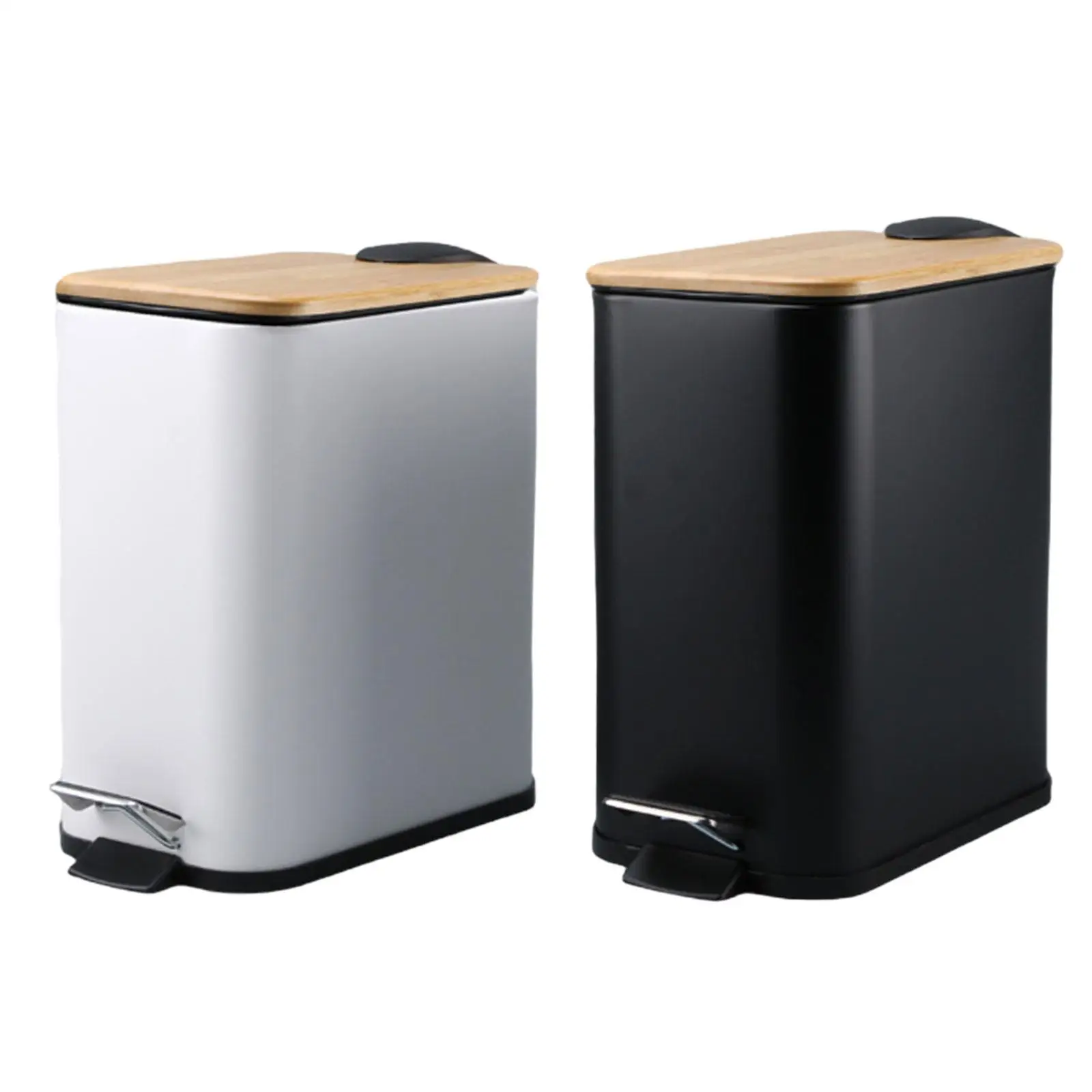 Step-on-Trash-Can-Rectangle-5L-Capacity-Foot-Pedal-Garbage-Bin-Kitchen ...