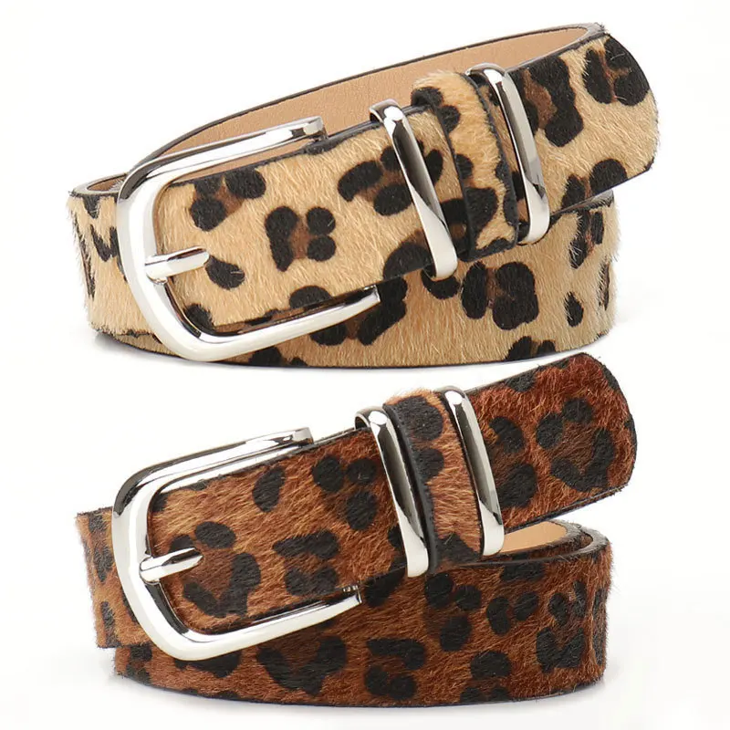 2025 Popular Women's Leopard Print Double Ring Belt Fashionable ...