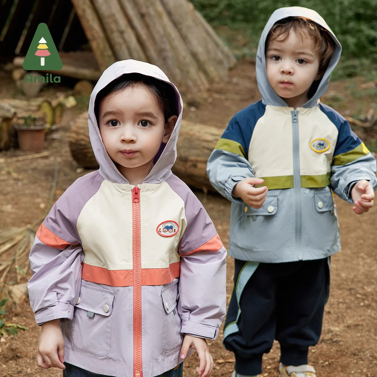 Amila-Baby-Jacket-2023-Autumn-New-Contrast-Color-Design-Stitching-Adjustable-Cuffs-Fashion-Warm ...