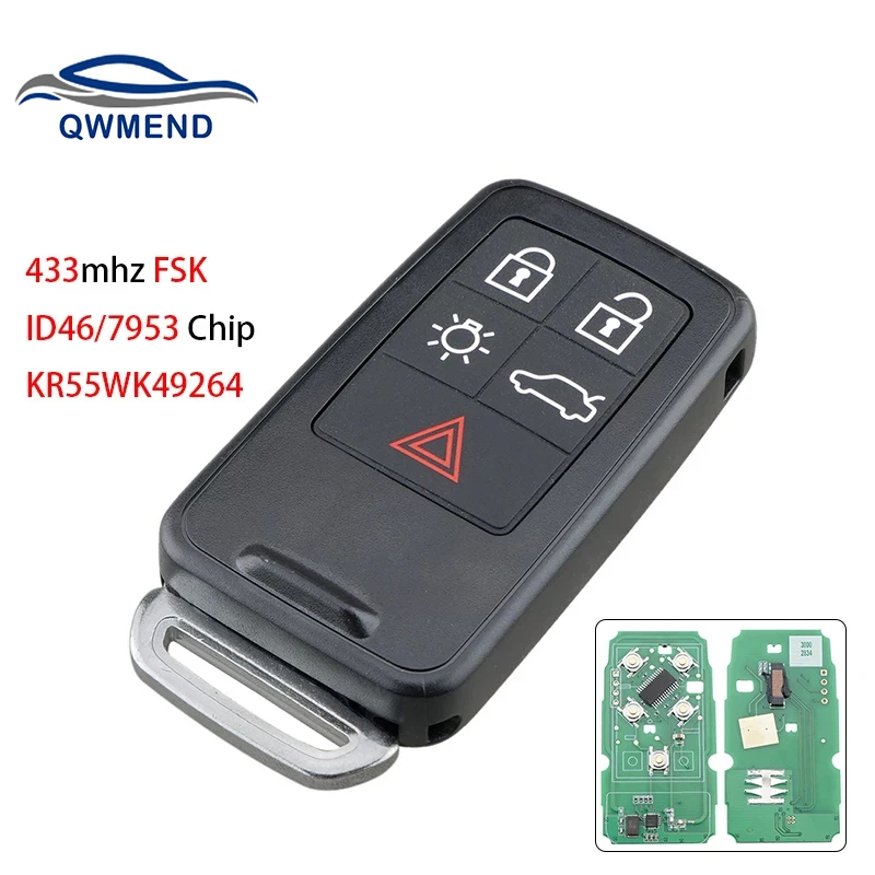 Remote-Key-for-Volvo-Smart-Car-Key-Fob-KR55WK49264-for-Volvo-XC60-S60 ...