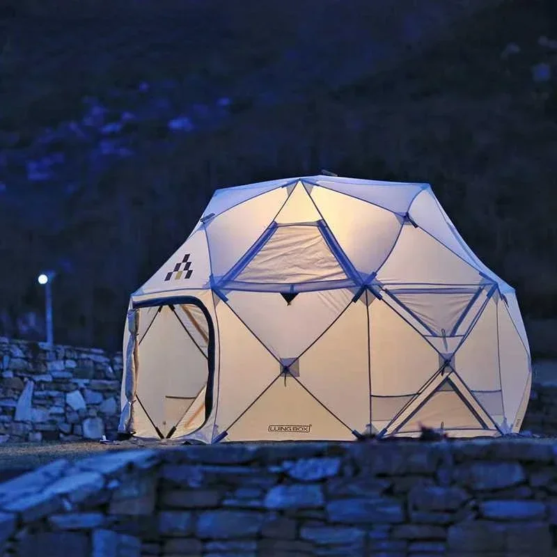 Camping-Tent-Outdoor-Ball-Tent-Portable-Folding-Automatic-Rainstorm ...