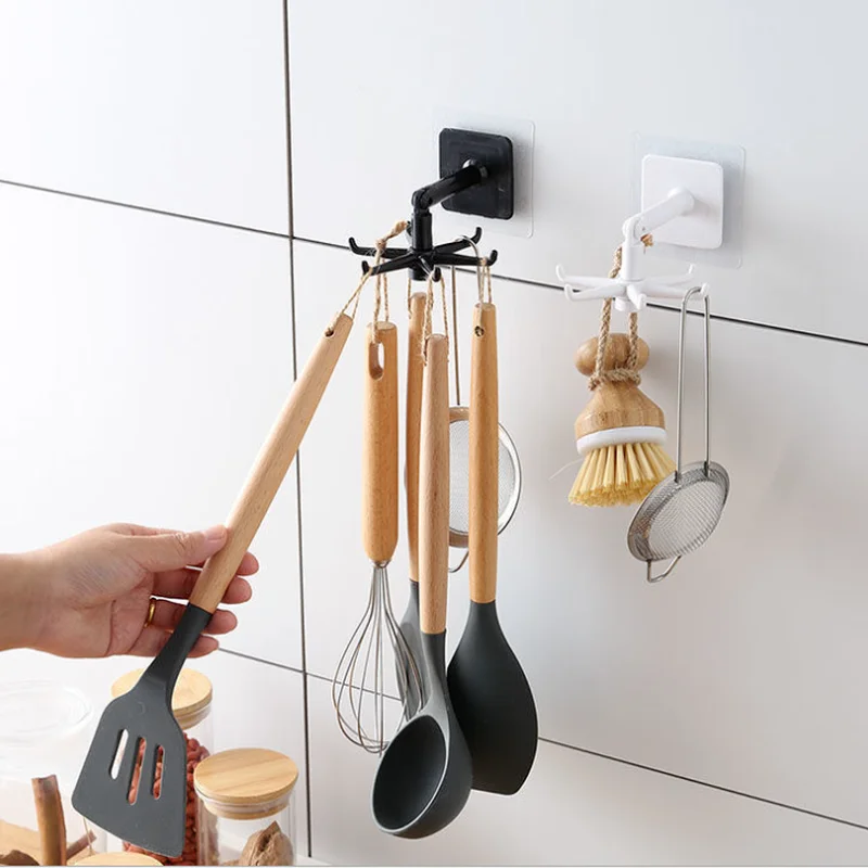 360-Degrees-Rotated-Kitchen-Hooks-6-Hooks-Wall-Hook-Kitchen-Bathroom ...