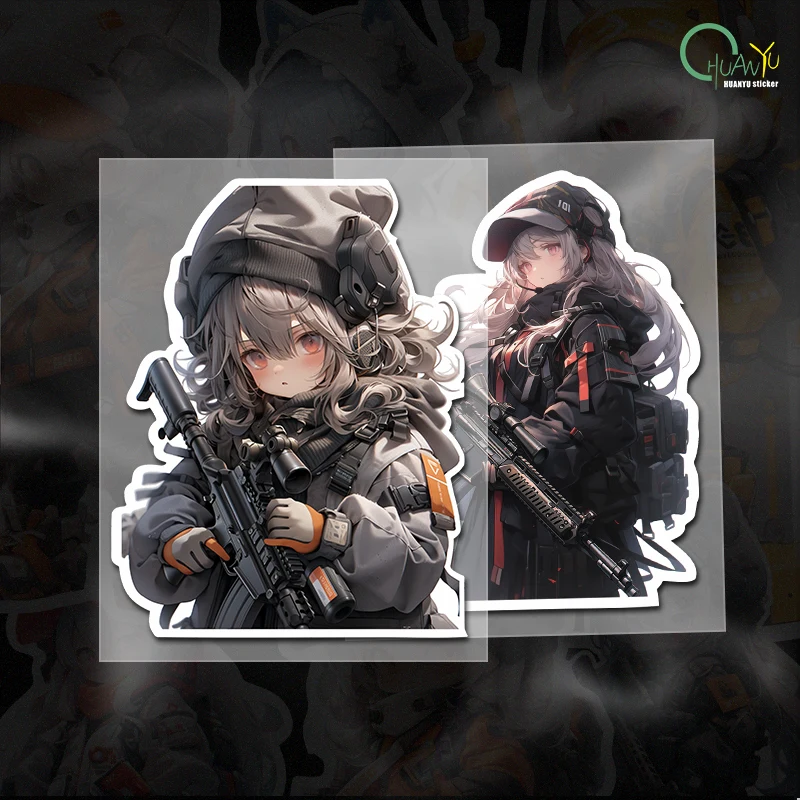 Creative Car Stickers Sexy Gun Girl Car Personalized Stickers ...
