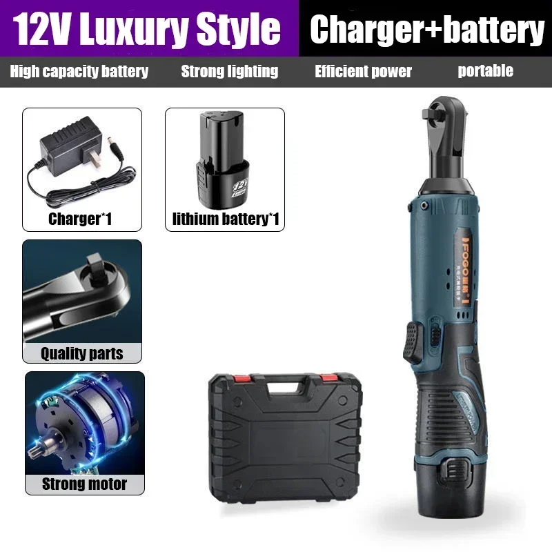 Automatic-12V-Electric-Screwdriver-Wrench-90-Ratchet-Spanner-Socket-Set ...