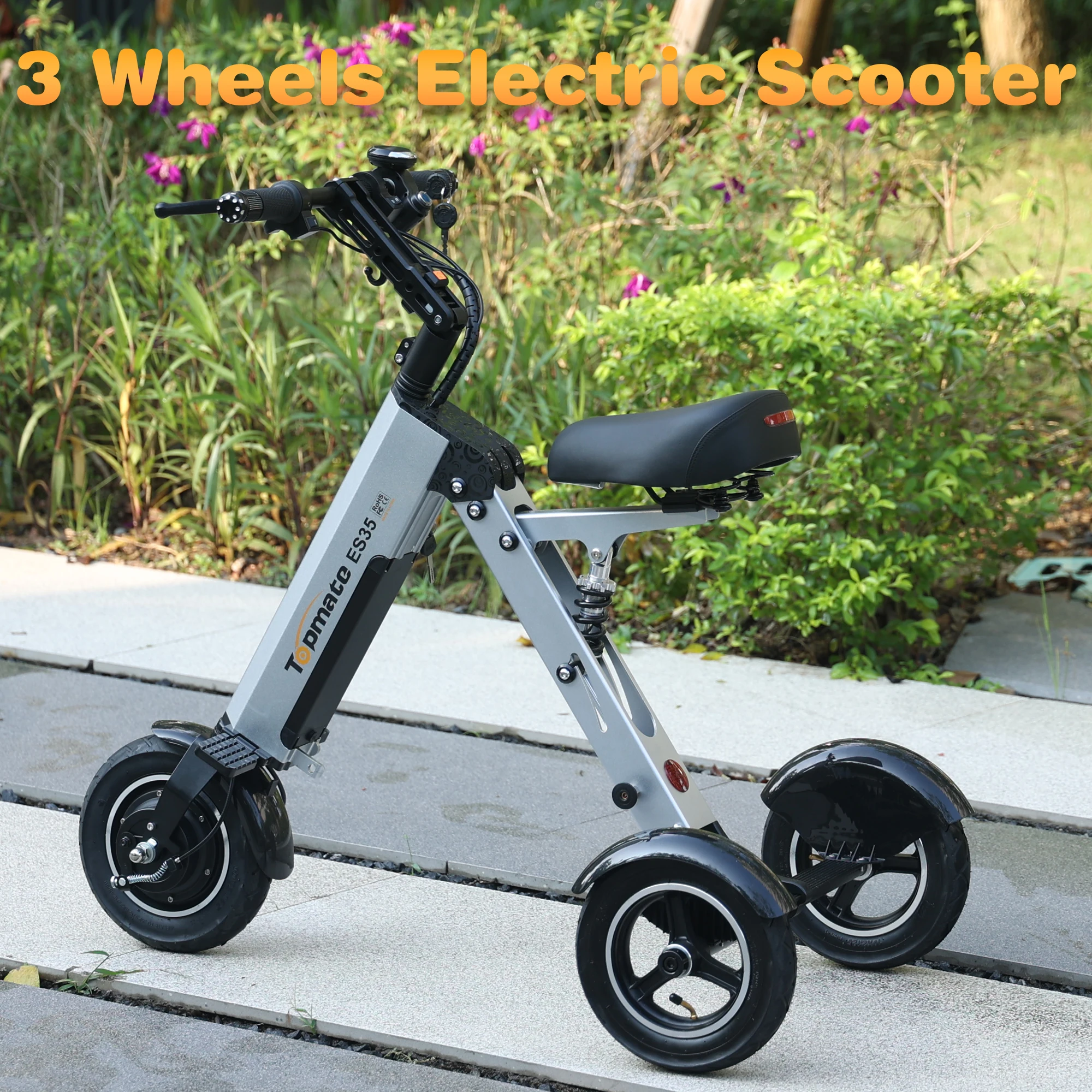 TpMate ES35 Lightweight Foldable Electric Scooter 3 wheel Mobility ...