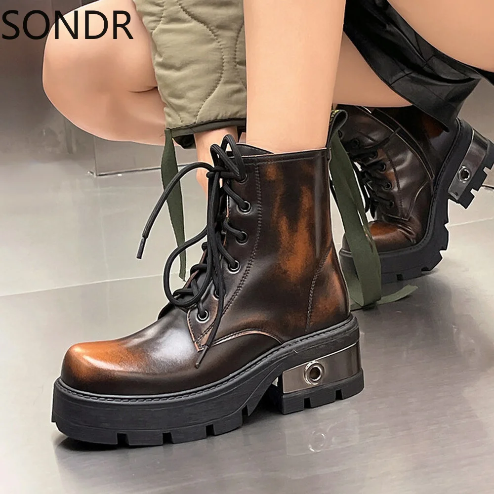 Goth Metal Toeed Boots